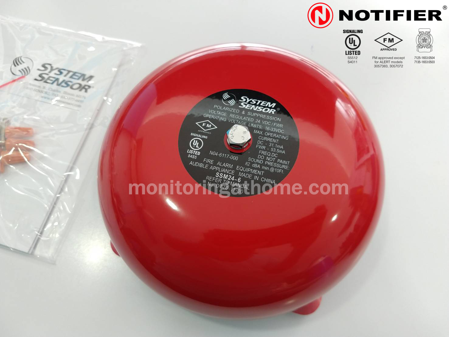 กระดิ่ง 24VDC Bell 24VDC Notifirer กระดิ่งแจ้งเหตุไฟไหม้